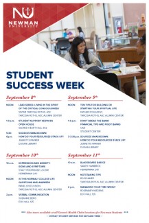 Student Success Week Sept 8-11 will offer resources, fun
