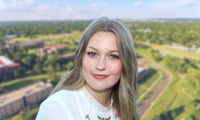 First-year student Abigail Thornton named Admissions' 'FlyGal'