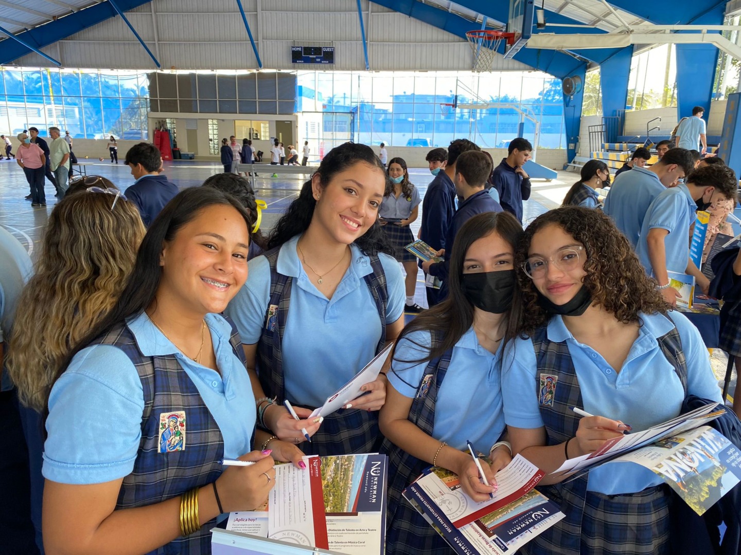 Admissions counselor recruits students in Puerto Rico